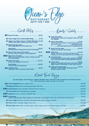 Ocean's Edge Menu